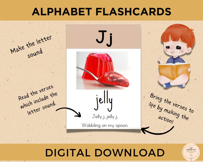 Alphabet Cards for Toddlers, Phonics Flashcards, Posters for Pre-school ...
