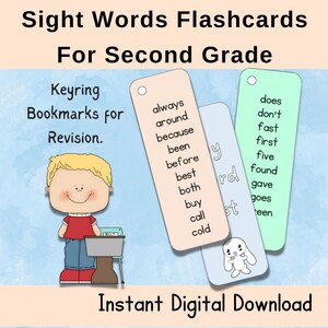 Sight Words Printable Flashcards, 2nd Grade Reading Skills, High ...