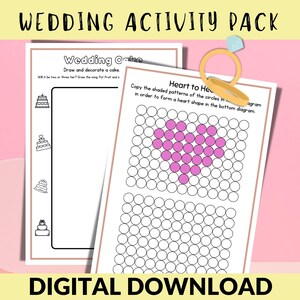 Printable Activity Bundle Kids Printable Wedding Theme Activities ...