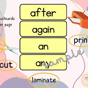 Sight Words, 1st Grade, Dolch, Year 1, Flashcards, Word Lists ...