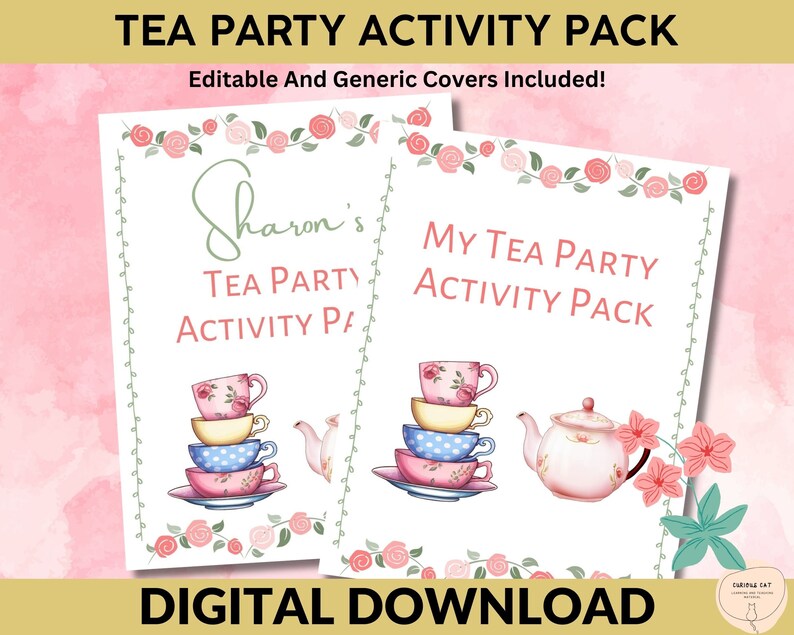 35 Tea Party Printable Activities, Bingo Game, Coloring Pages, High Tea ...