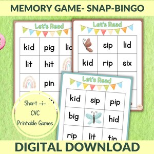 CVC Phonics Printable Activity for Pre-k and Kindergarten, Phonemic ...