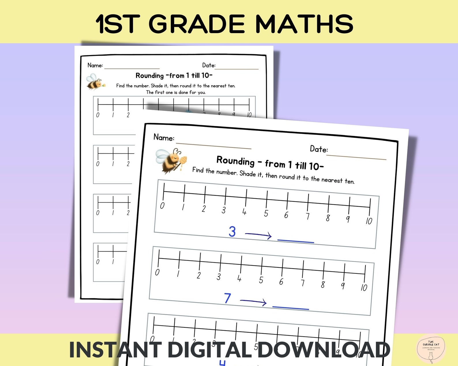1st Grade Maths Printables, Maths Worksheets for 1st Grade, Number Line ...