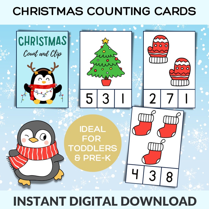 Count and Clip Cards - Etsy