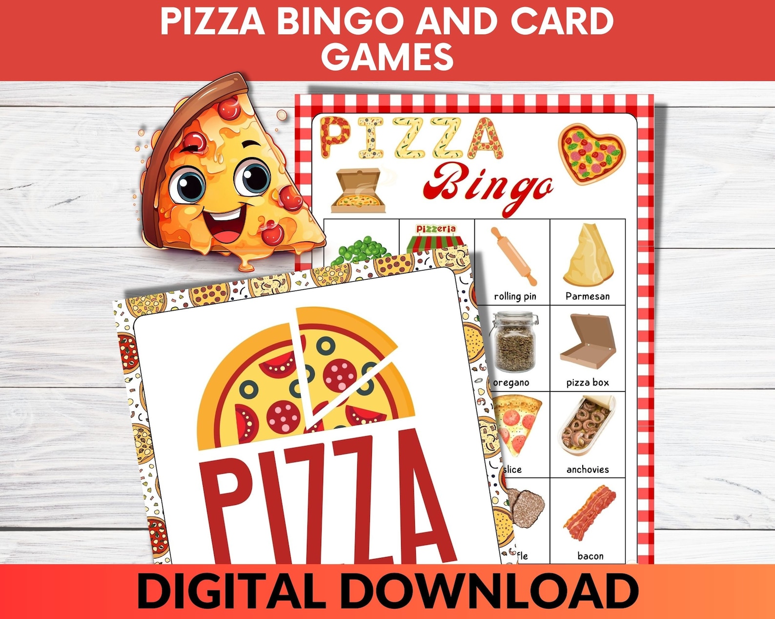 Printable Pizza Games, Pizza Bingo, Snap and Memory Game, Printable ...