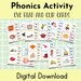 CVC Phonics Activity, Literacy Centre Game, Phonics Match and Clip ...