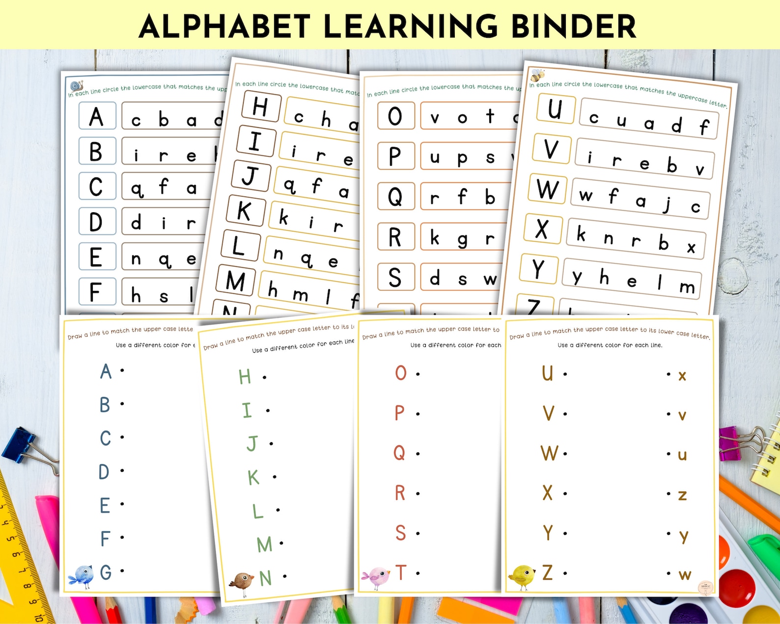 Alphabet Busy Book, ABC Learning Binder With Beginning Sounds for ...