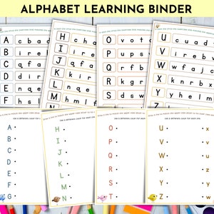 Alphabet Busy Book, ABC Learning Binder With Beginning Sounds for ...