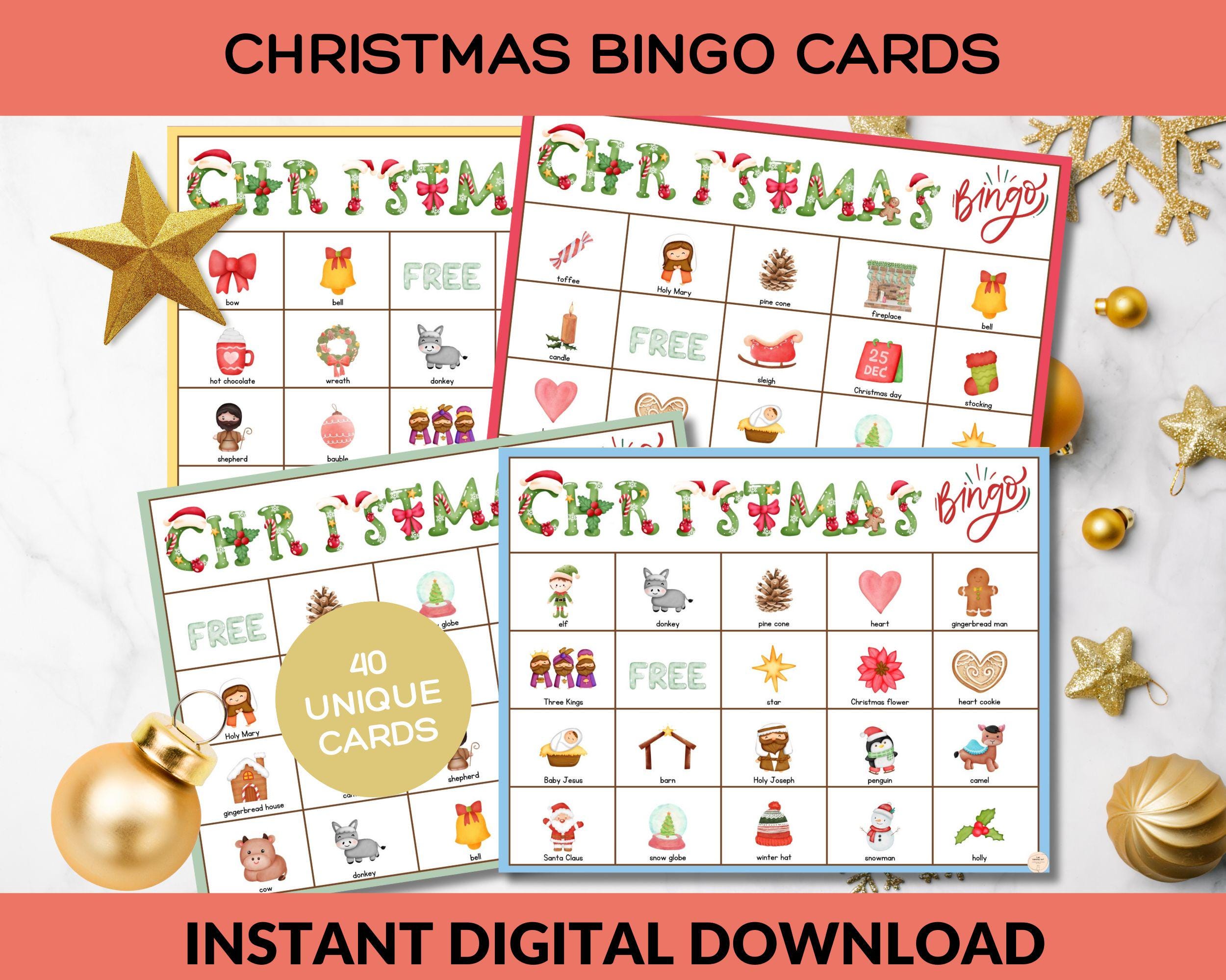 Christmas Nativity Bingo Cards, Family Christmas, Classroom Christmas ...