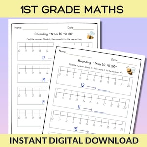 1st Grade Maths Printables, Maths Worksheets for 1st Grade, Number Line ...