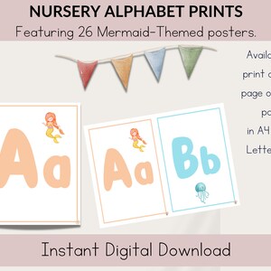 Alphabet Posters, Nursery Decor, Educational Wall Art Printable, ABC ...