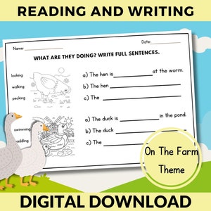 Reading, Spelling and Writing Printables, Worksheets for 1st and 2nd ...