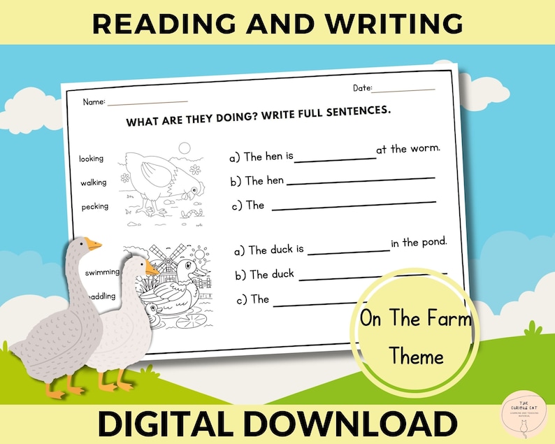 Reading, Spelling and Writing Printables, Worksheets for 1st and 2nd ...