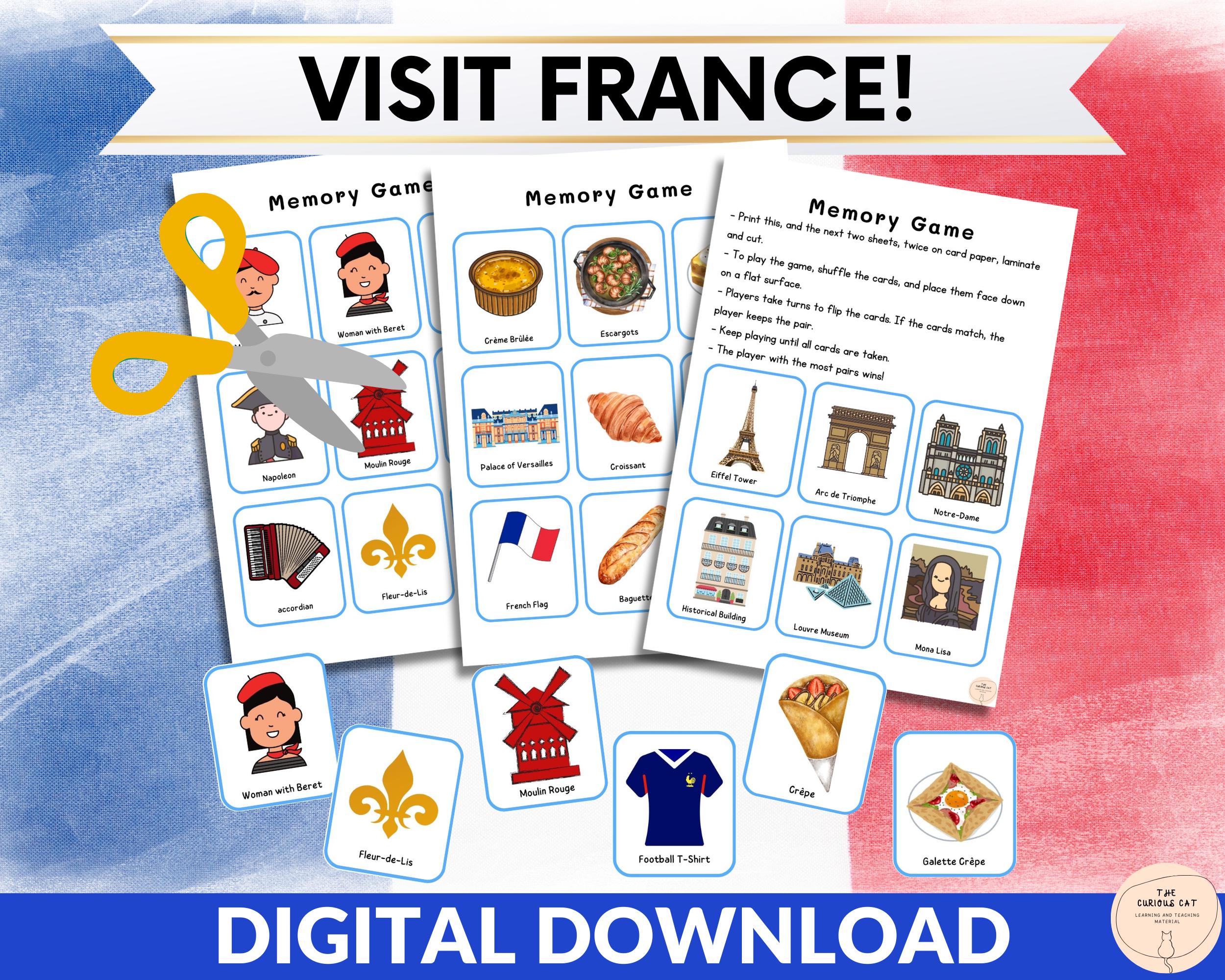 France Learning Pack for Kids | Printable Worksheets & Activities ...