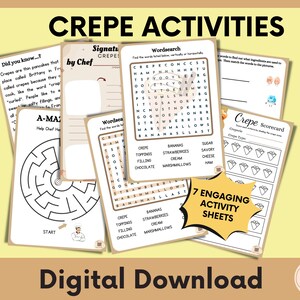 Kids Worksheet, Crepe Rating Activity, Pajama Party Activity Idea ...