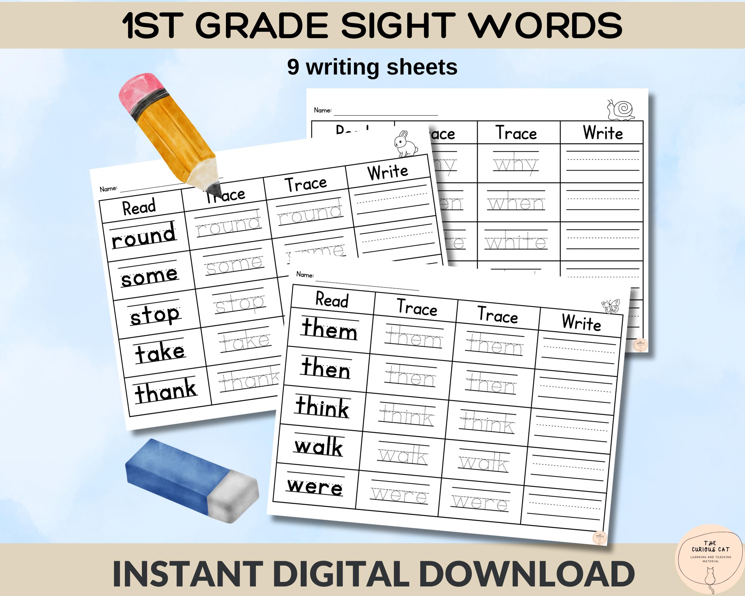 1st Grade Reading Resources, Printable Sight Words Activities ...