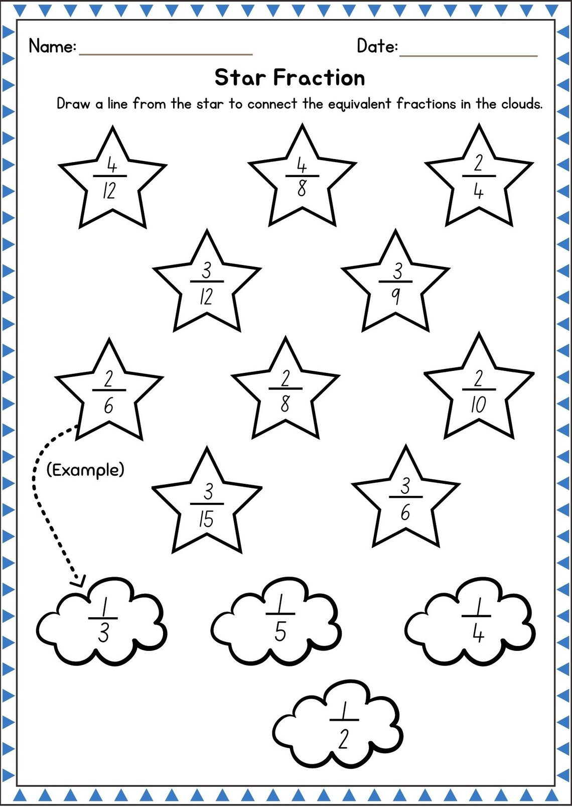 Maths Printables, Maths Worksheets, Fractions Worksheets for 2nd, 3rd ...