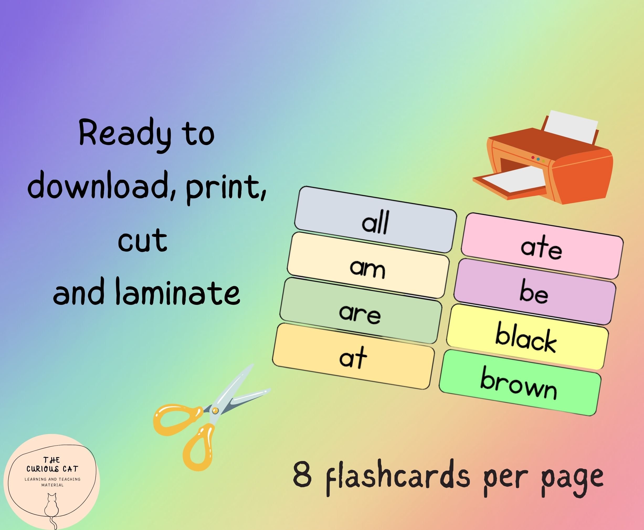 Sight Words Primer Kinder Dolch Flashcards word Lists - Etsy