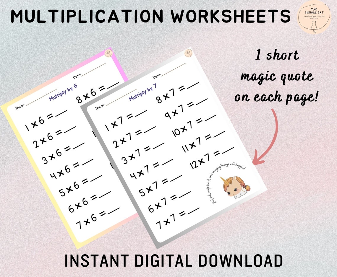 Multiplication Worksheets, Maths Revision, Multiplication Revision ...