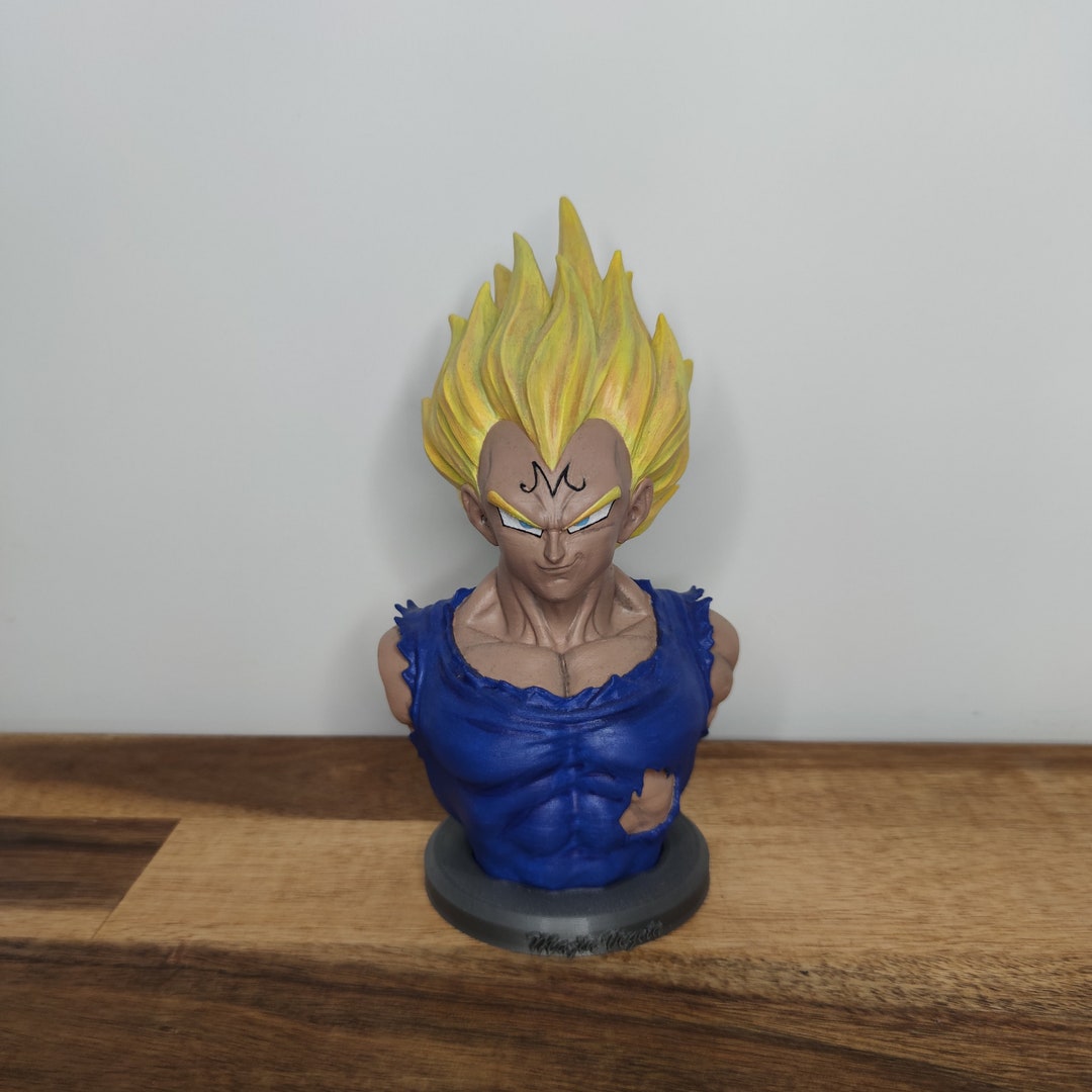 3D Printed Vegeta Bust - Etsy