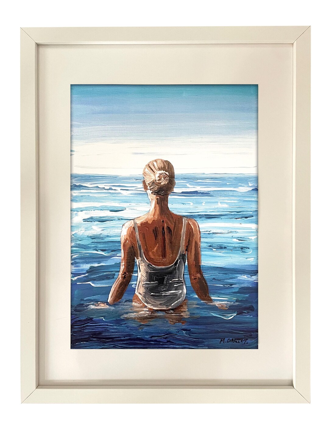 A4 Print of Painting "the Deep Blue 01" - Etsy