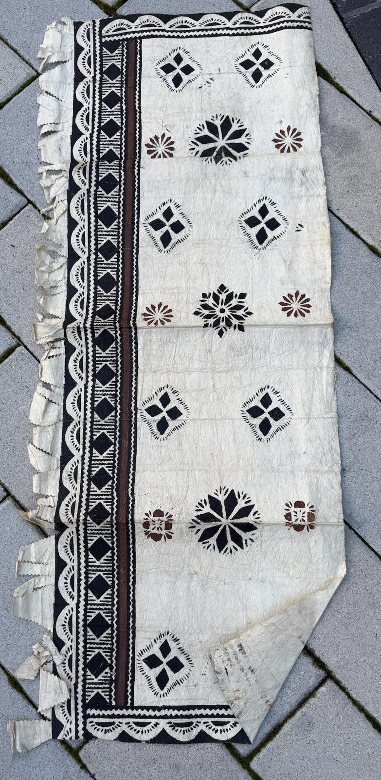 Vintage Tapa Cloth | 42x31” | Polynesian Tribal Art - Etsy