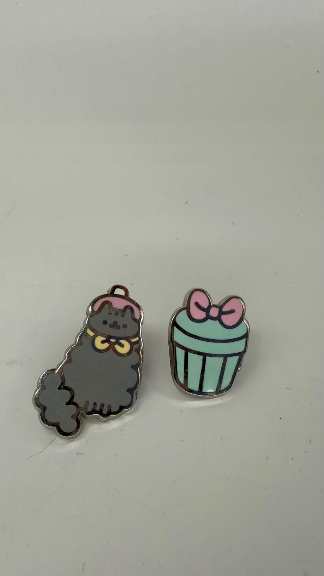 Lot of 2 Pusheen Enamel Pins – Cat With Bow & Cupcake Pastel Pin Set - Etsy