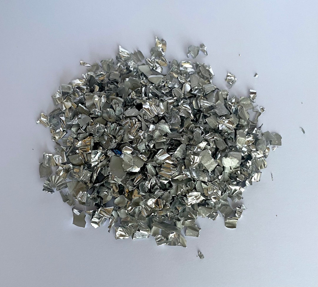 Very Fine Aluminum Chips, 2 Sizes, Gray Ice Effect Shavings, Orgone ...