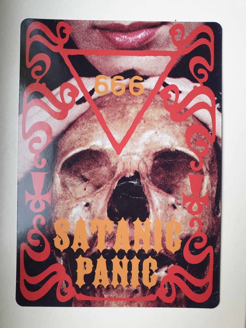 SATANIC PANIC Art Print Postcard, 70s Occult Vintage Witchcraft Print ...