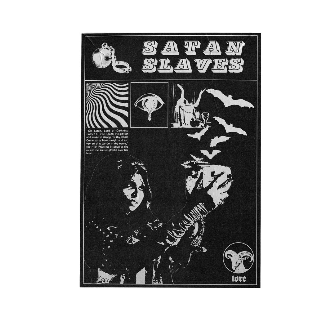 SATAN SLAVES A4 Print or A3 Poster Occult Satanic Poster, Retro Occult ...