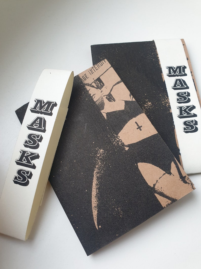 MASKS Mini Art Zine DIY Fanzine Collage Zine 8-page Zine - Etsy