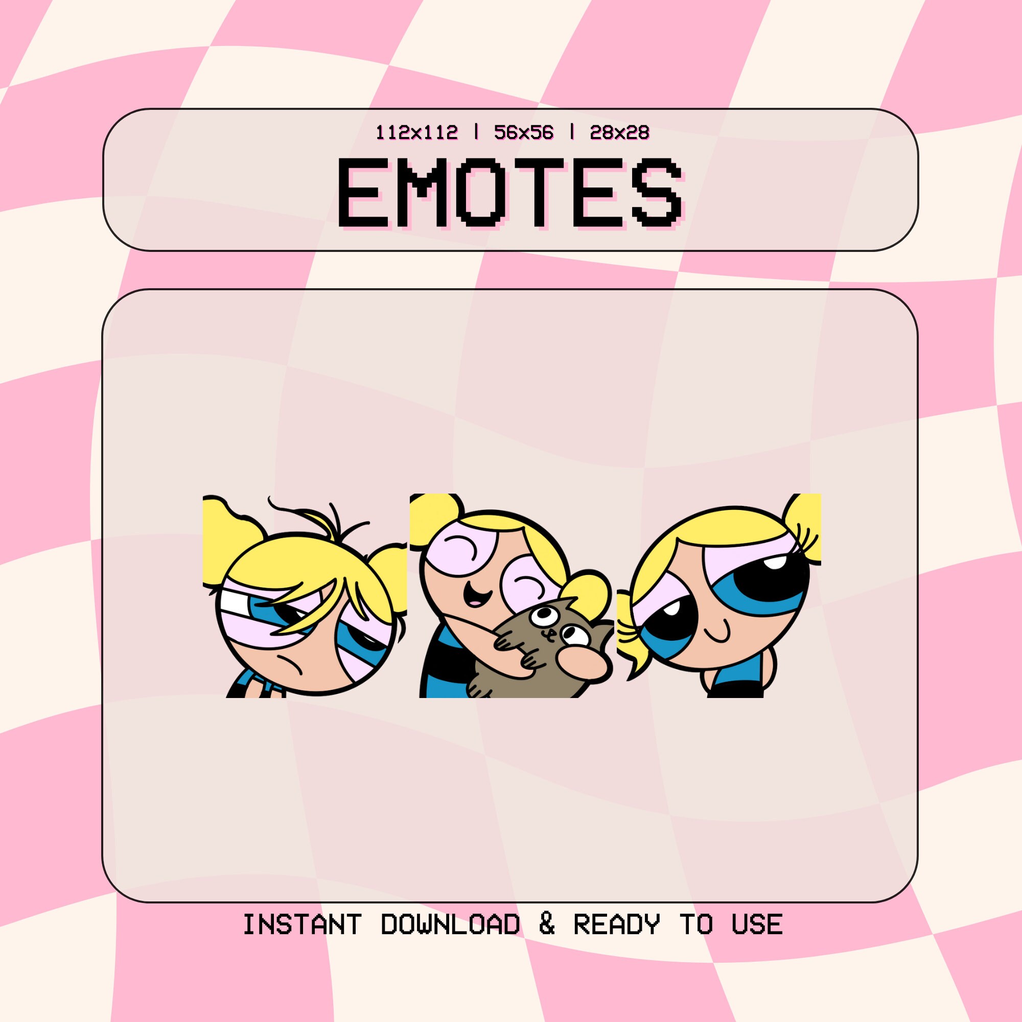 3 Bubbles Emote Pack | Powerpuff Girls Digital Download | Twitch ...