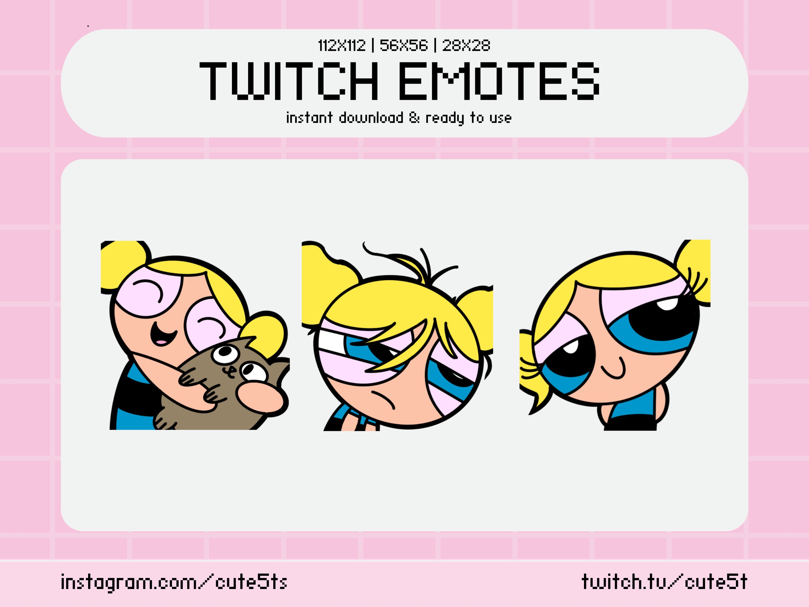 3 Bubbles Emote Pack Powerpuff Girls Digital Download - Etsy UK