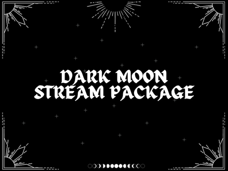 Dark Moon Animated Overlay Package | Digital Download | Twitch, Youtube ...