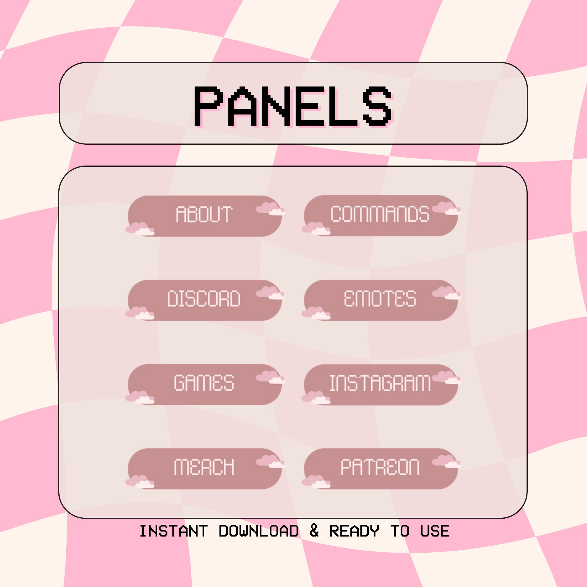 Pink Dream Animated Overlay Package | Digital Download | Twitch ...