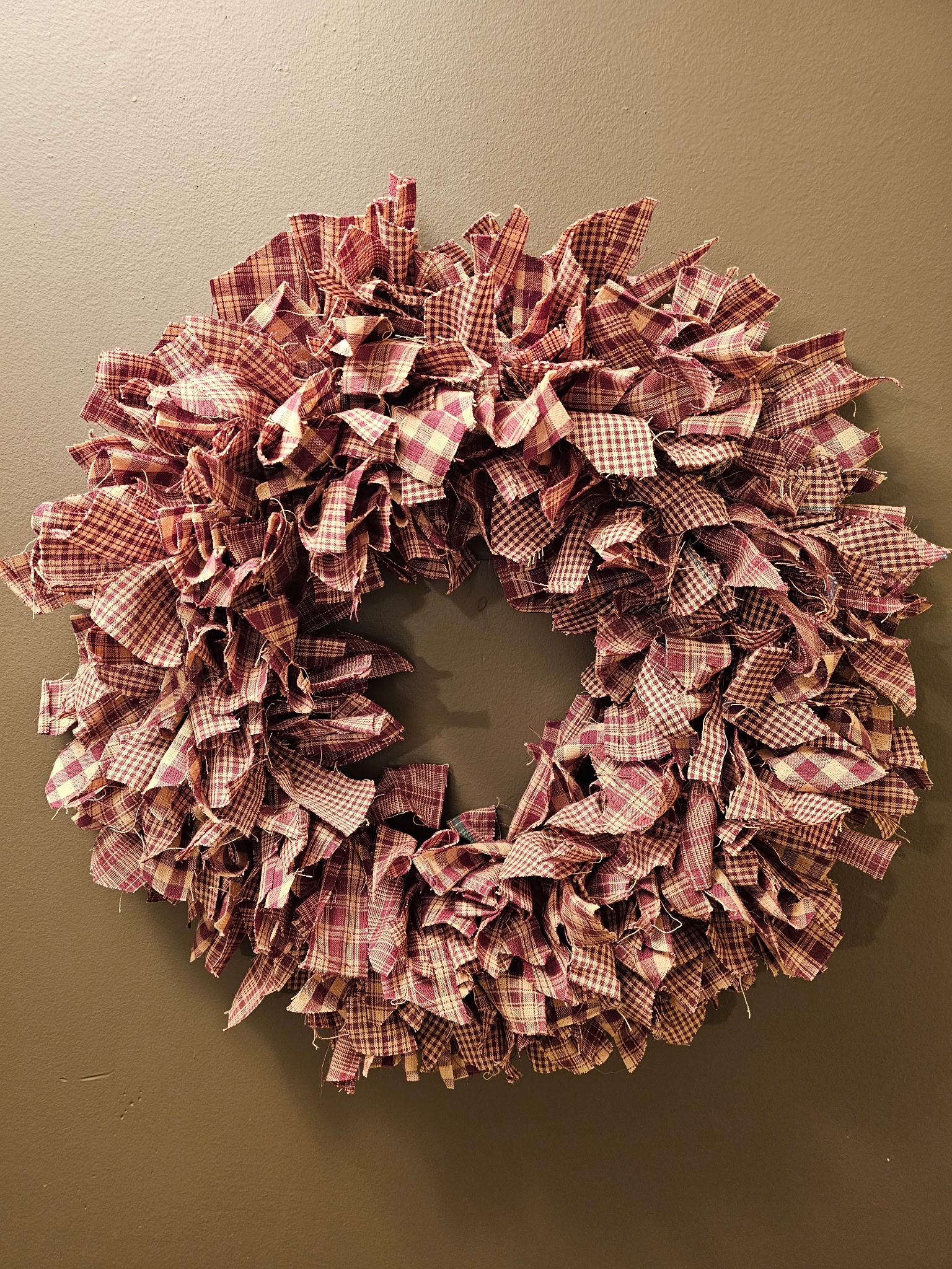 Homemade Rag Wreaths, Wreaths for Doors and Wall Wreaths, Country ...