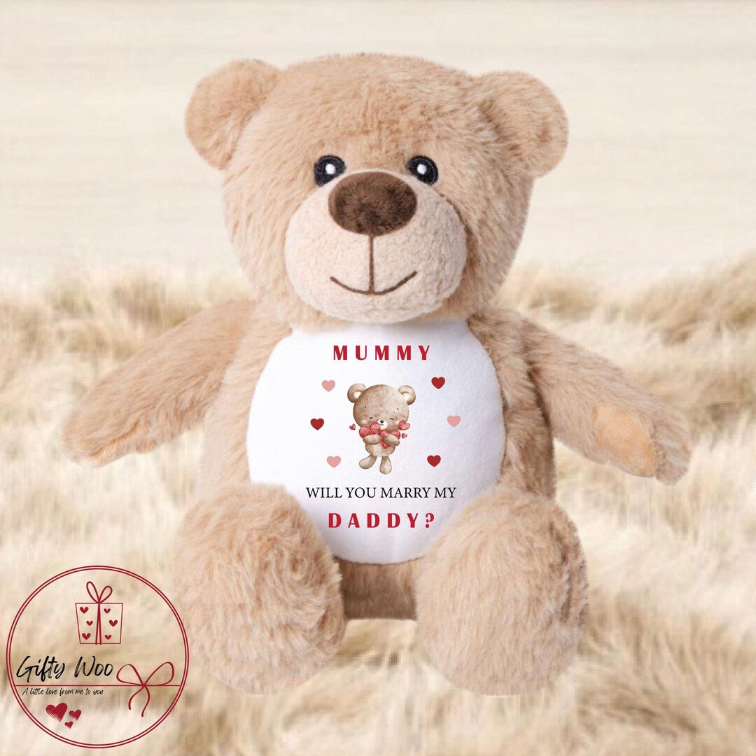 Marriage Proposal Teddy Bear Will You Marry Me Teddy Bear Valentines ...