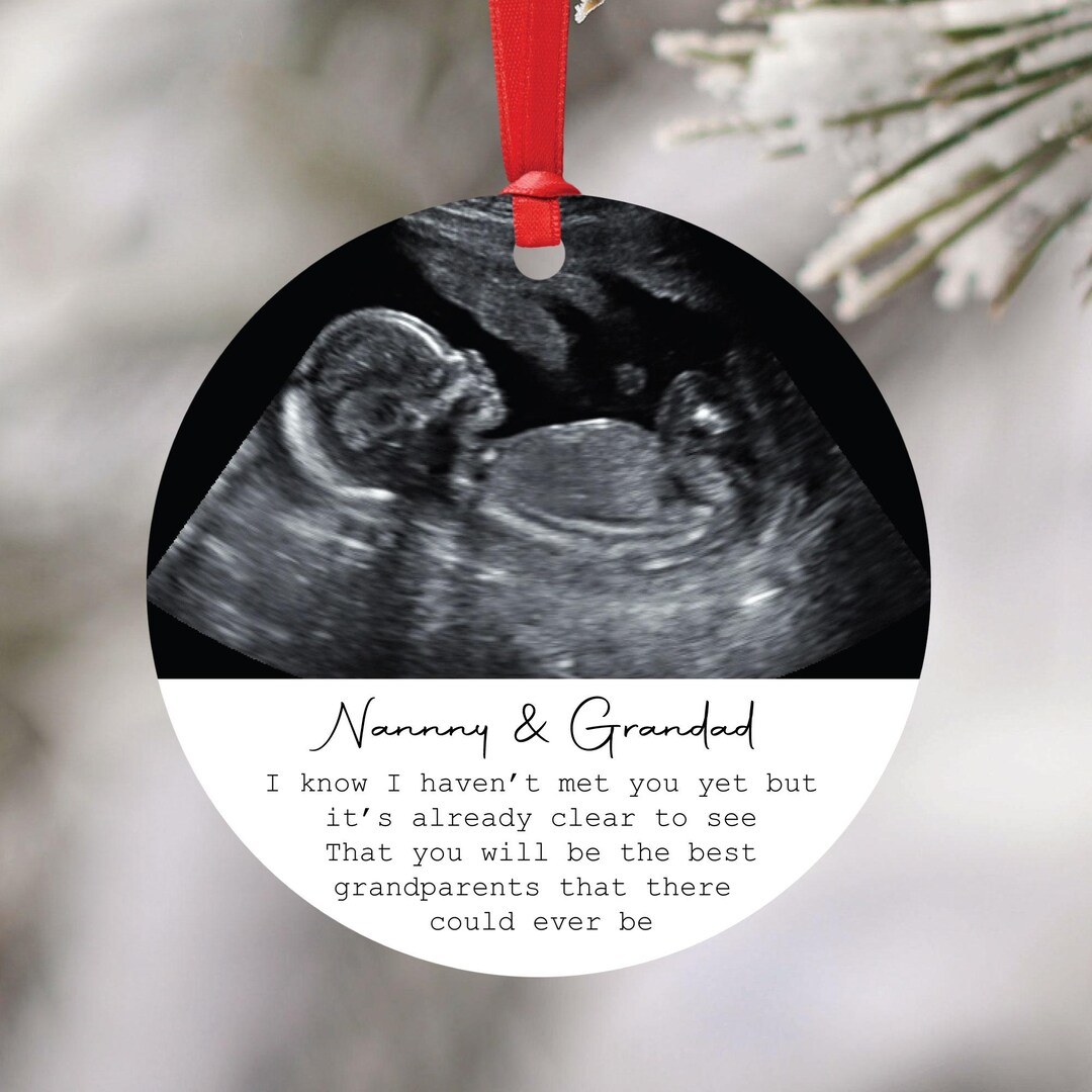 Personalised Baby Scan Bauble for Grandparents - Christmas Gift From ...