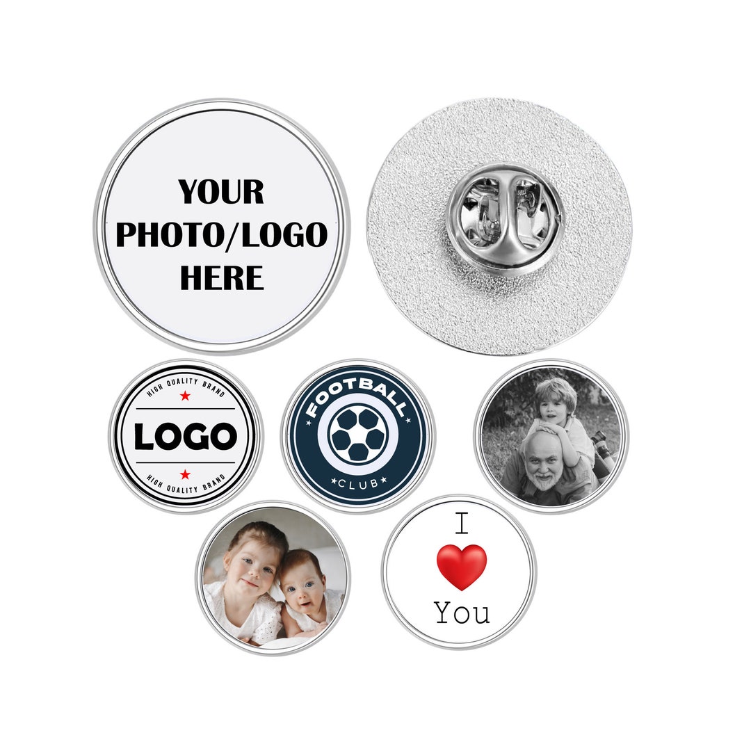 25mm Custom Metal Lapel Pin Badge Personalised With Your Text Logo