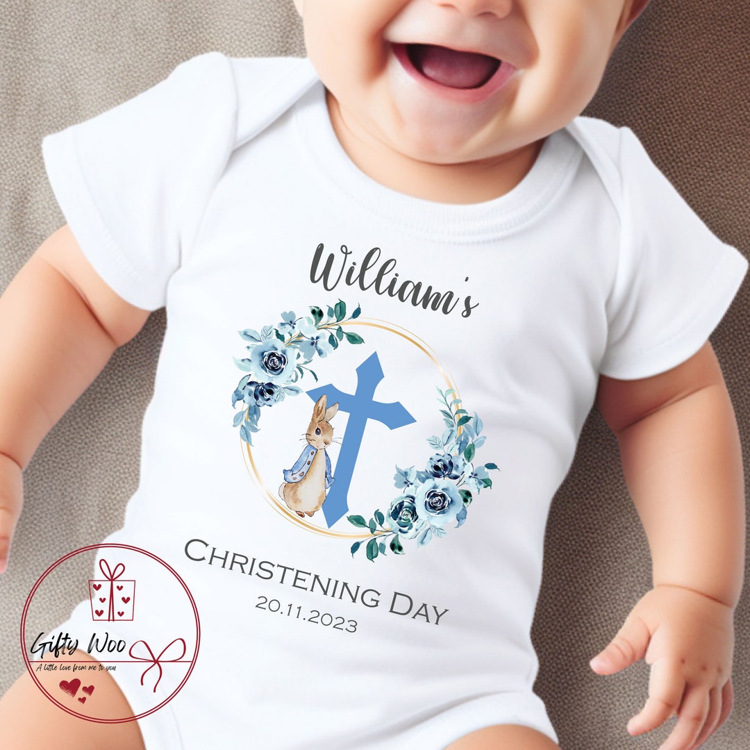 Personalised Christening Day Vest Outfit - Christening Day Gift - Baby ...