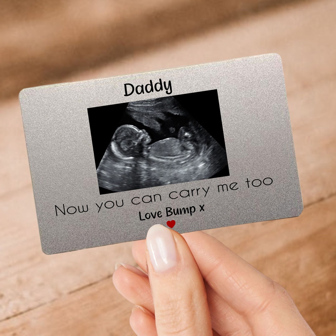 Now You Can Carry Me Too Baby Scan Wallet Card - Sonogram - Metal ...