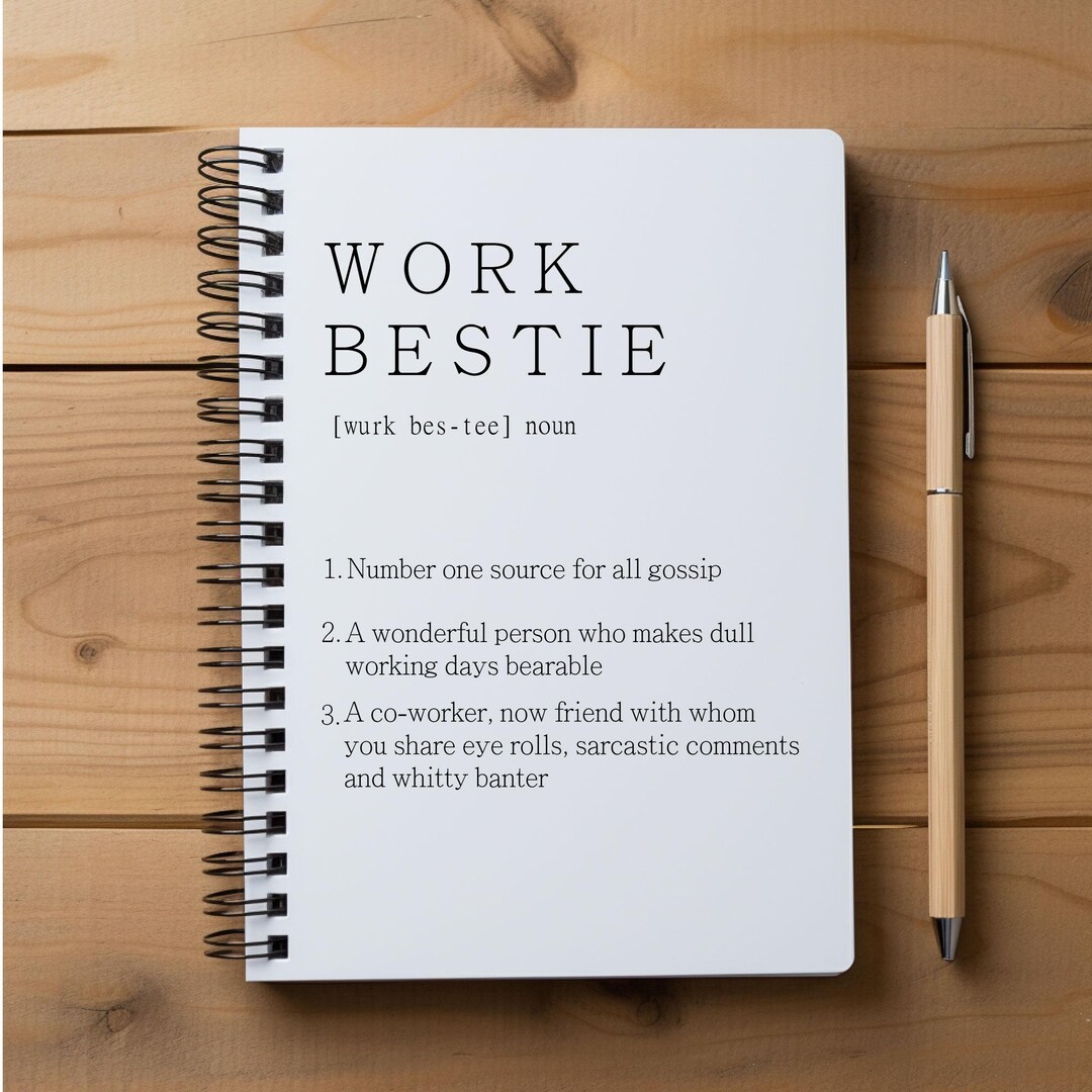 Work Bestie A5 Notebook - Co-worker Gift - Gift for Friend - Leaving ...
