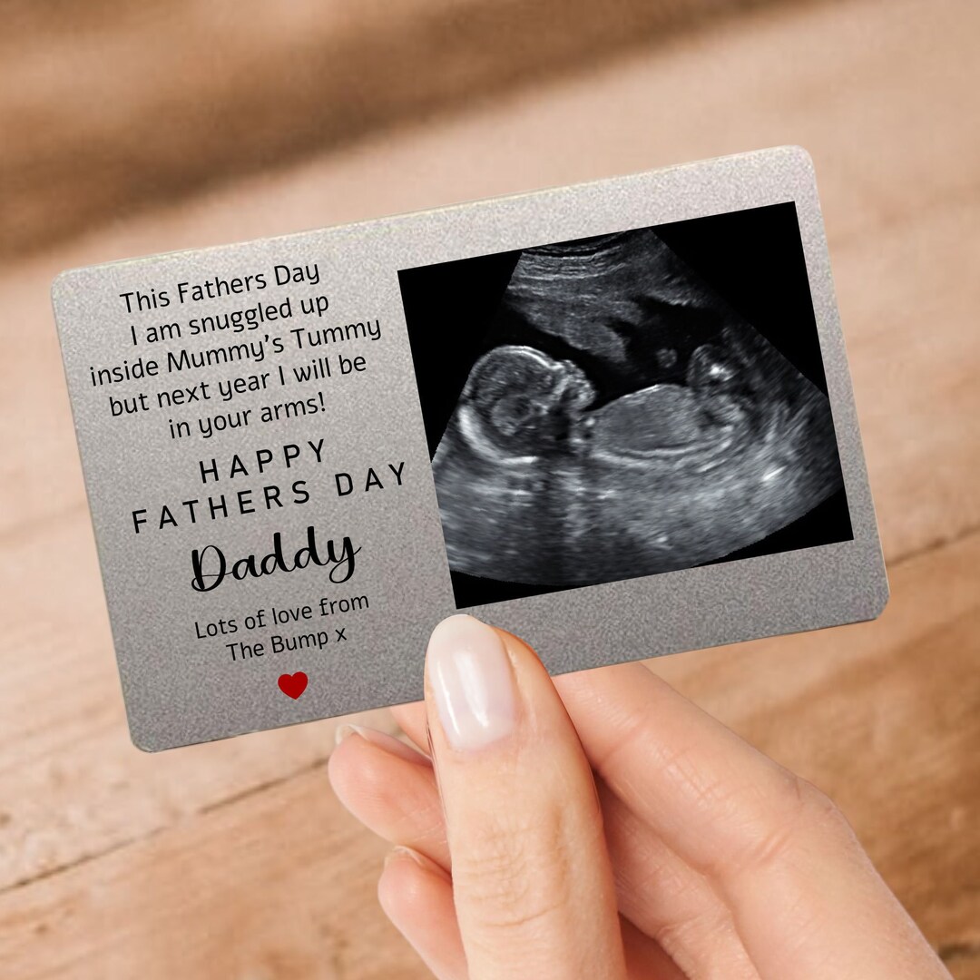Fathers Day Baby Scan Wallet Card - Gift for Daddy to Be on Fathers Day ...