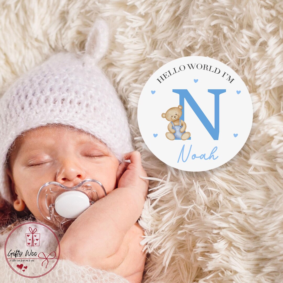 Newborn Baby Name Announcement Sign New Baby Name Plaque Personalised ...