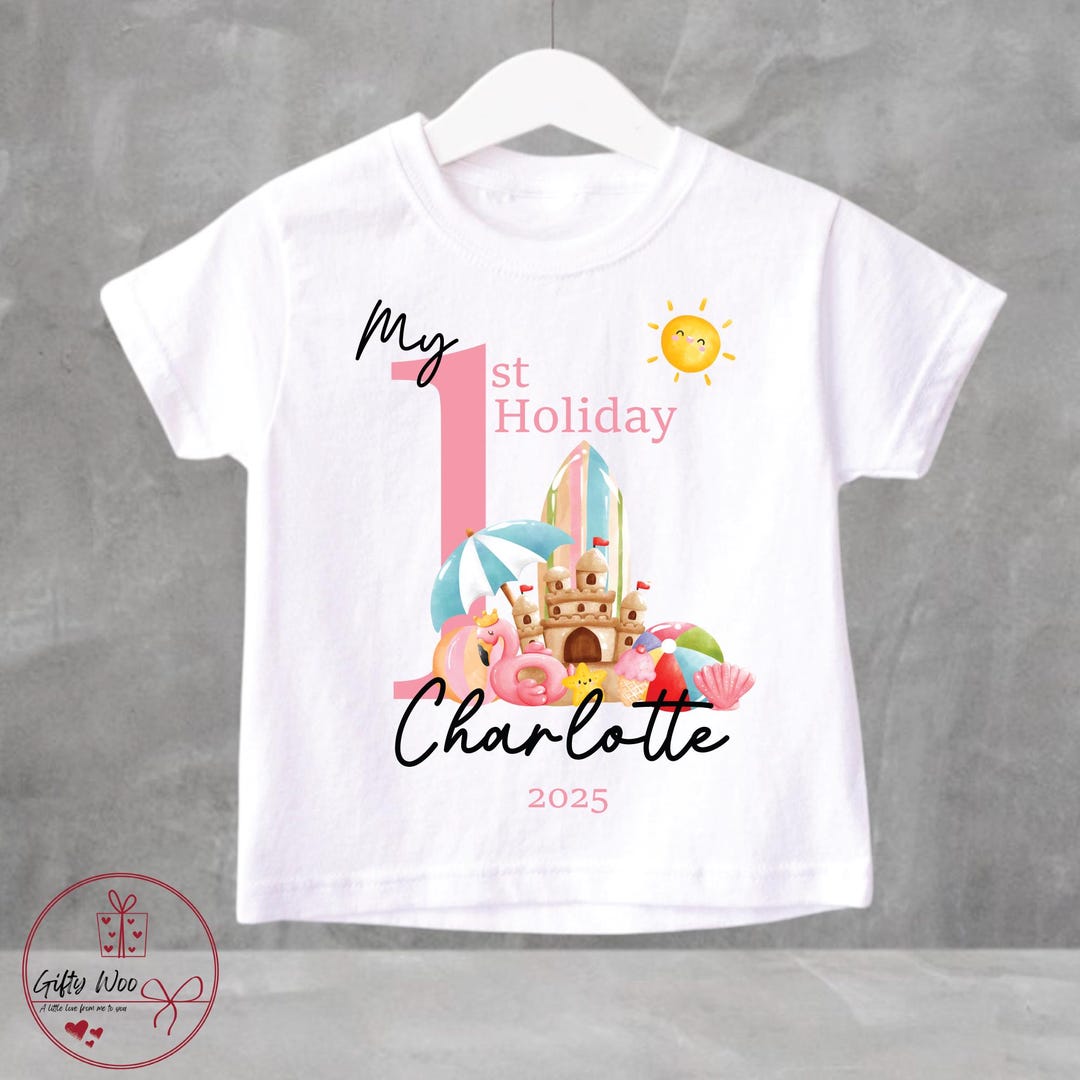 Personalised My First Holiday T-shirt or Baby Vest - My First Holiday ...