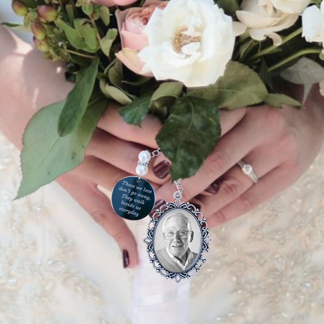 Bridal Memory Remembrance Bouquet Charm, Bride Flowers Charm ...