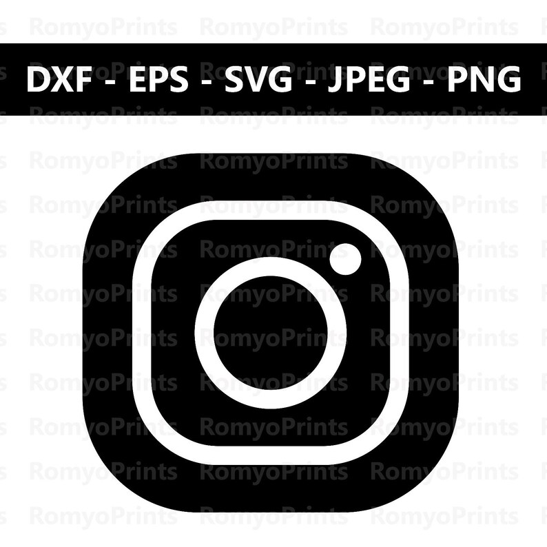 Instagram Logo SVG PNG DXF, Social Media Logo, Ig Logo, App Logo Svg ...