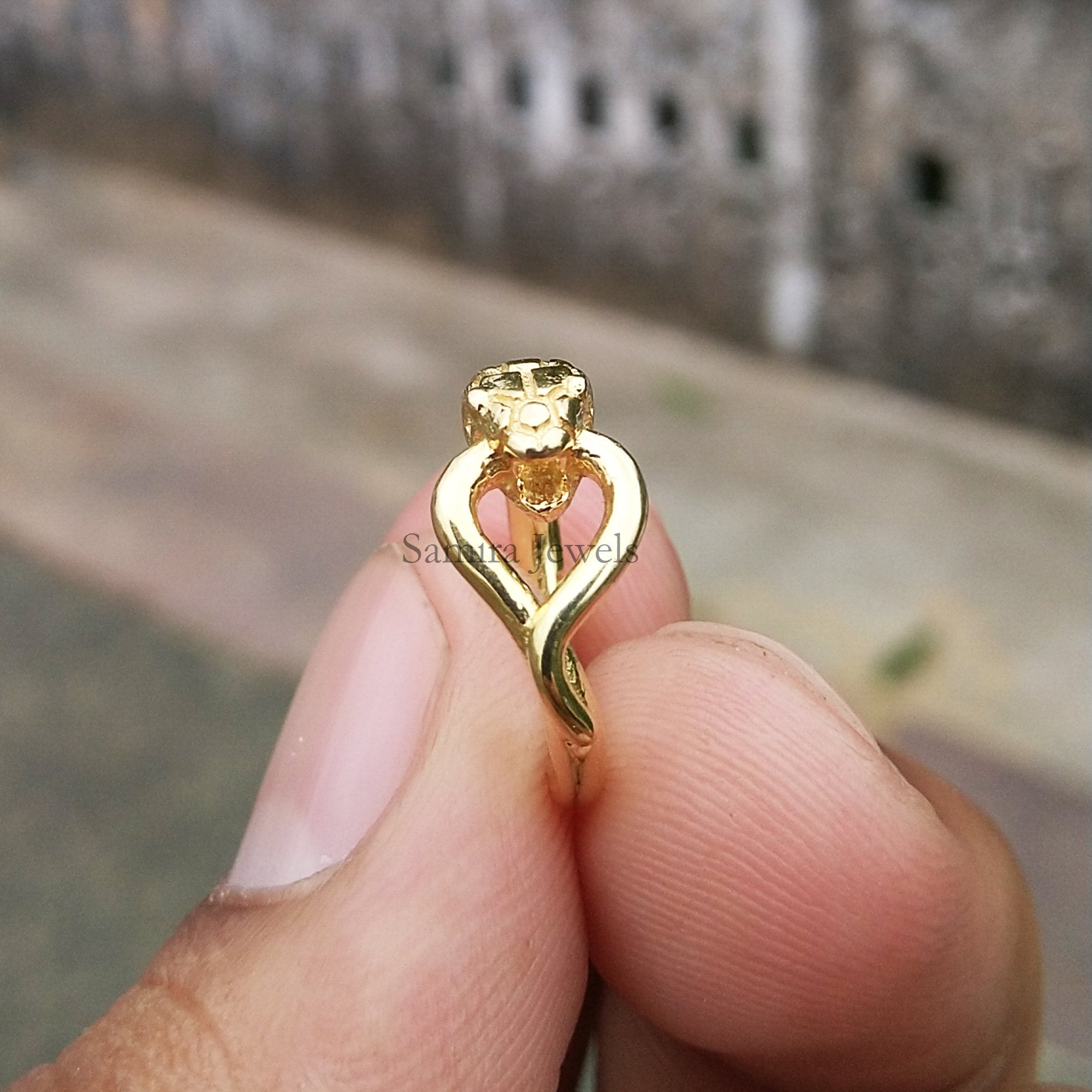 Gold Vermeil Silver Snake Lock Enhancer, Carving Snake Charm Holder ...