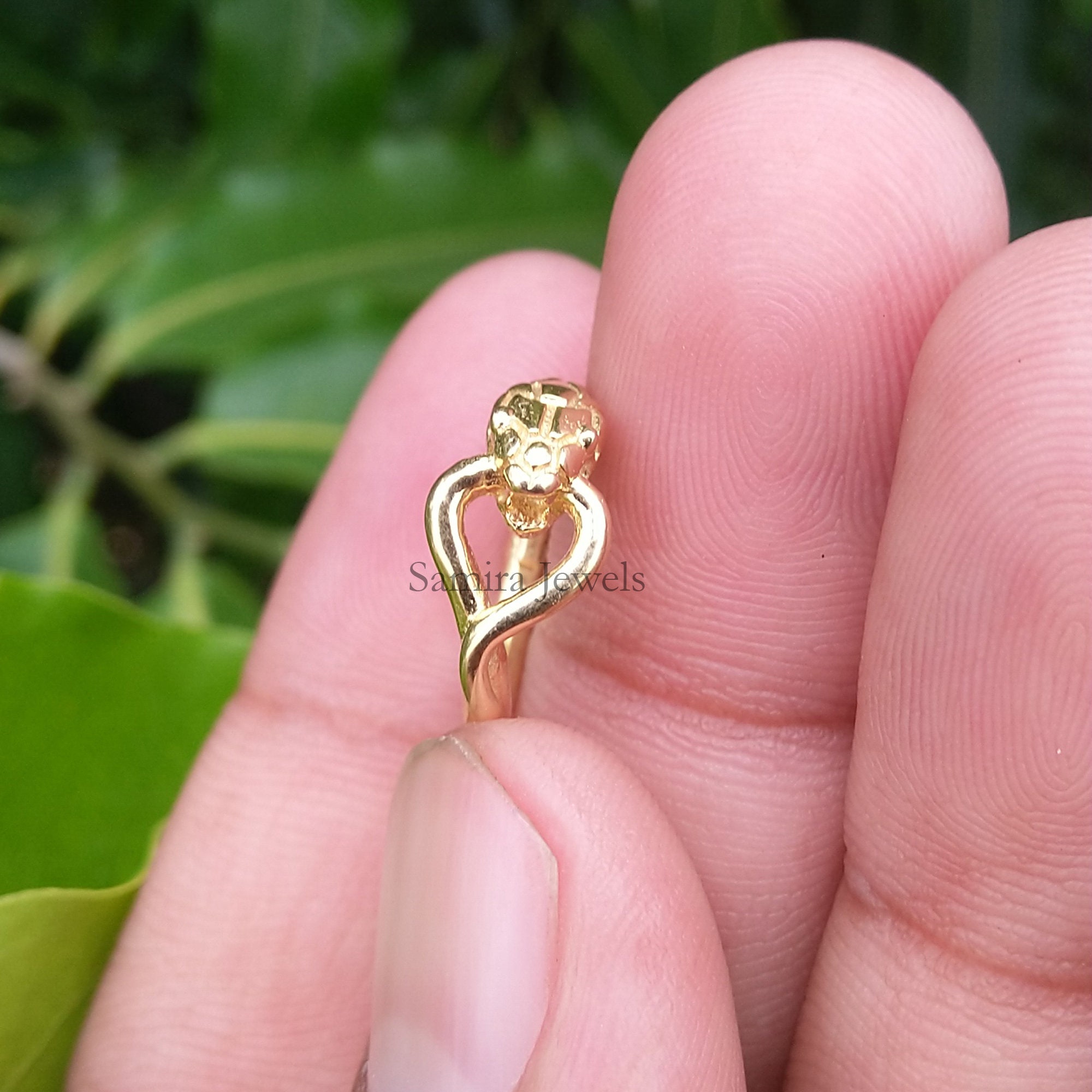 Gold Vermeil Silver Snake Lock Enhancer, Carving Snake Charm Holder ...