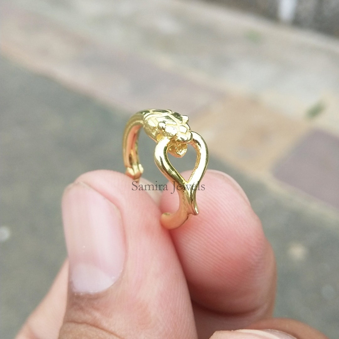 Gold Vermeil Silver Snake Lock Enhancer, Carving Snake Charm Holder ...